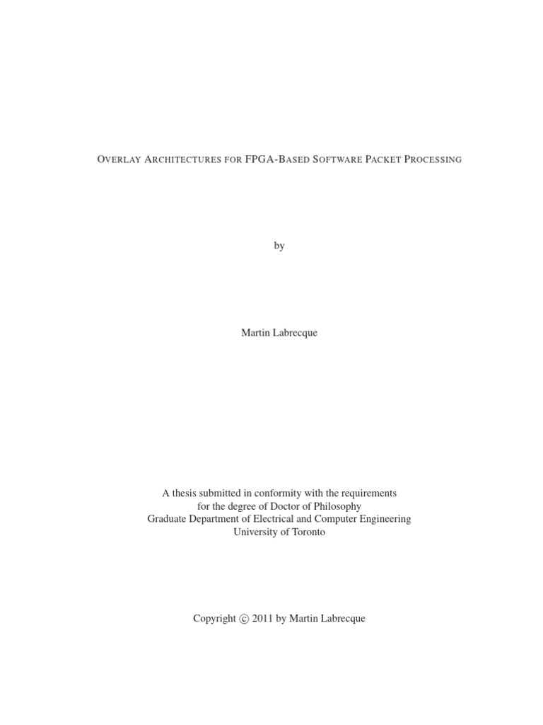 Labrecque Martin 201111 PHD Thesis | PDF | Field Programmable Gate ...