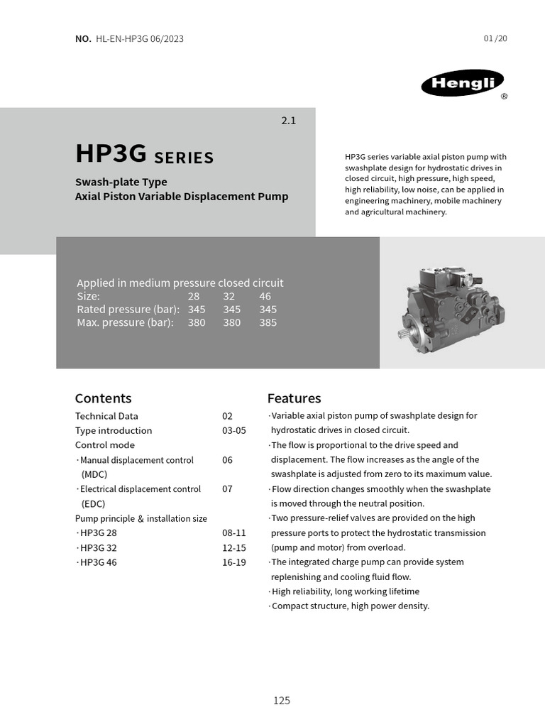 HP3G | PDF | Pump | Hydraulics