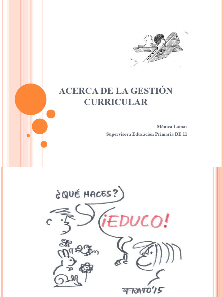 Mónica Lamas - Gestión Curricular PARTE 1 | PDF | Pedagogía | Escuelas