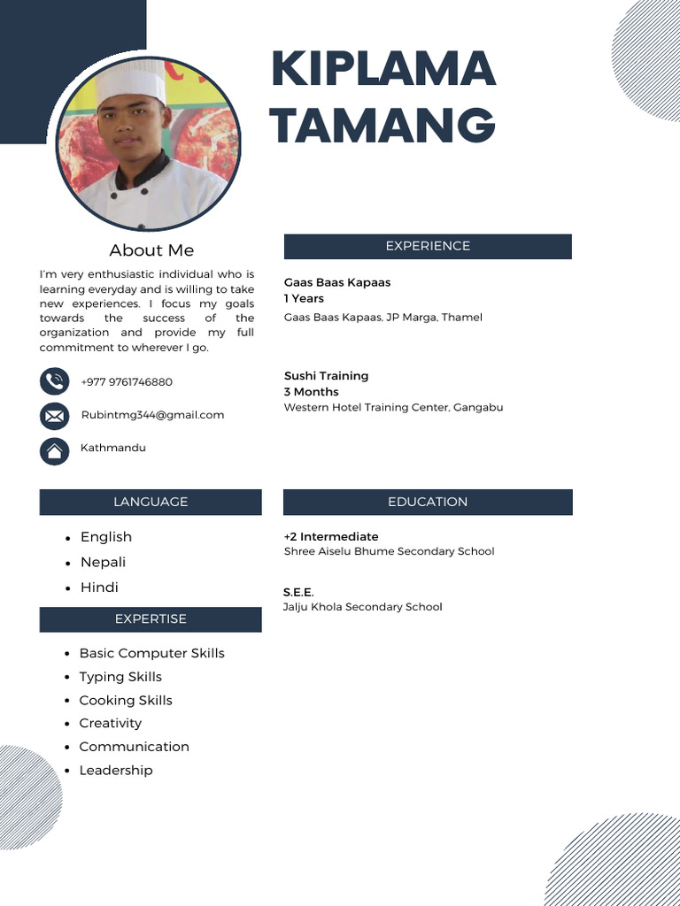 Kiplama Experience and Education Overview | PDF | Career & Growth
