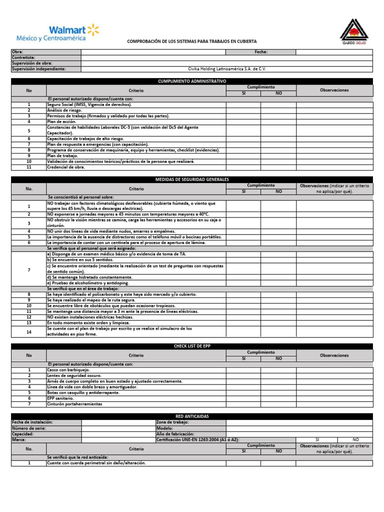 Seguridad en Trabajos en Cubierta | PDF