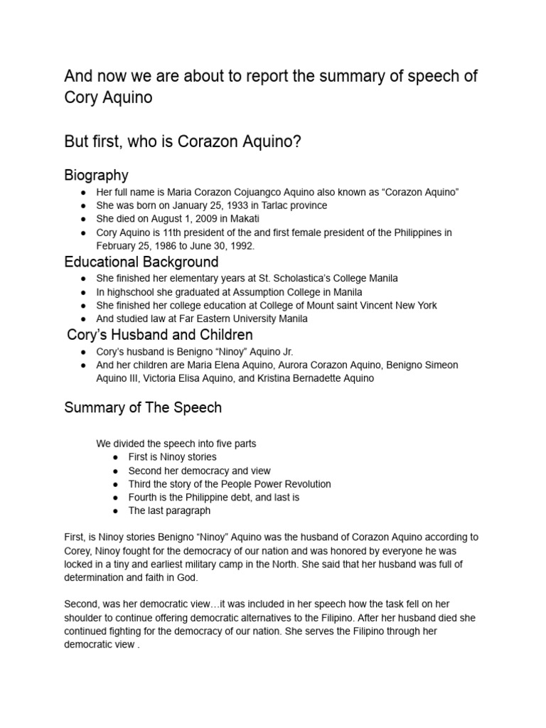 Script RPH - Corazon Aquino - 1 | PDF | Corazon Aquino | Juan Ponce Enrile