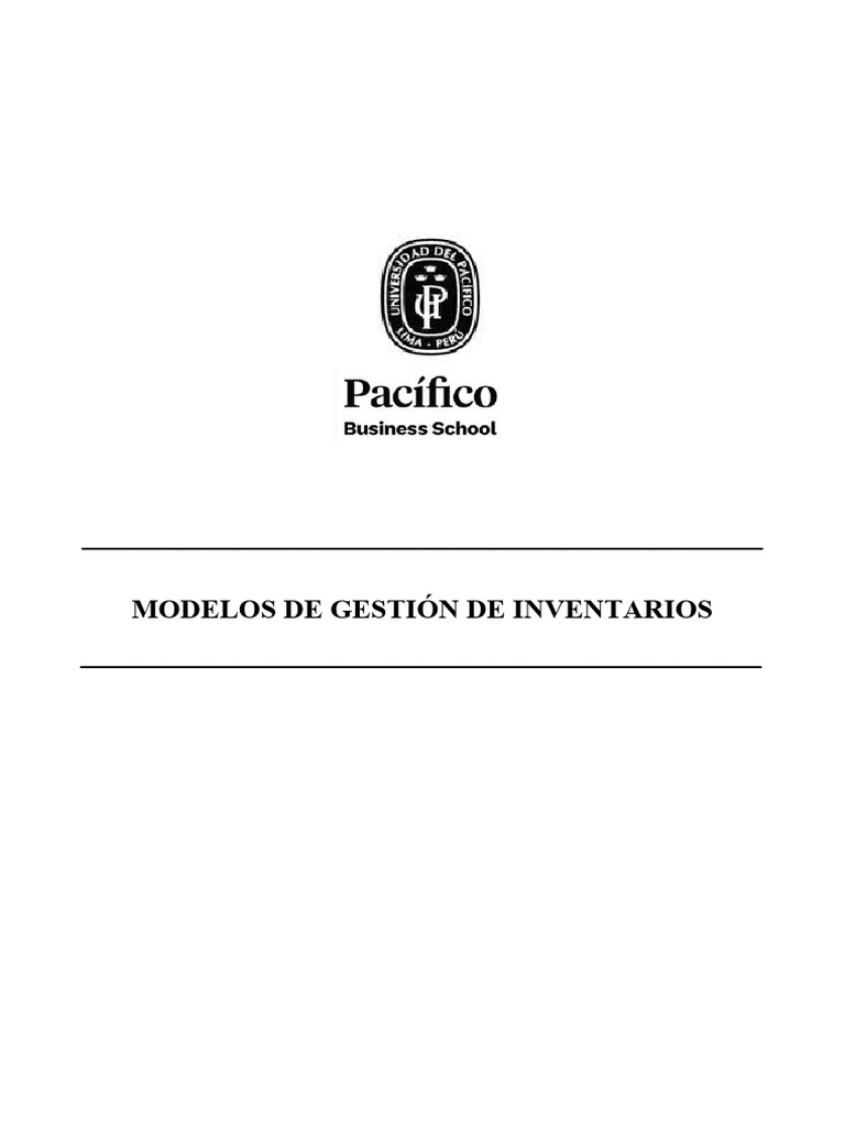 Nota Técnica Modelos de Inventarios | PDF