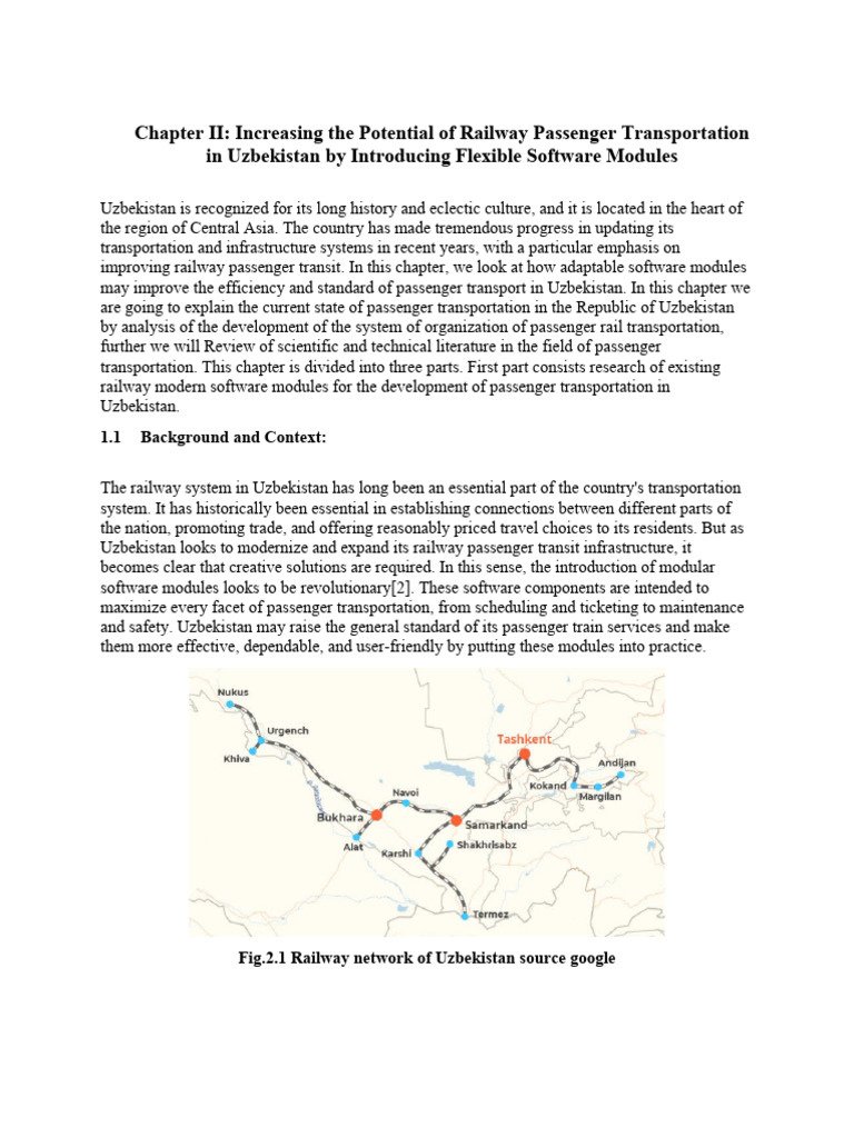 Uzbekistan Railways: Software Upgrade | PDF | Transport | Rail Transport