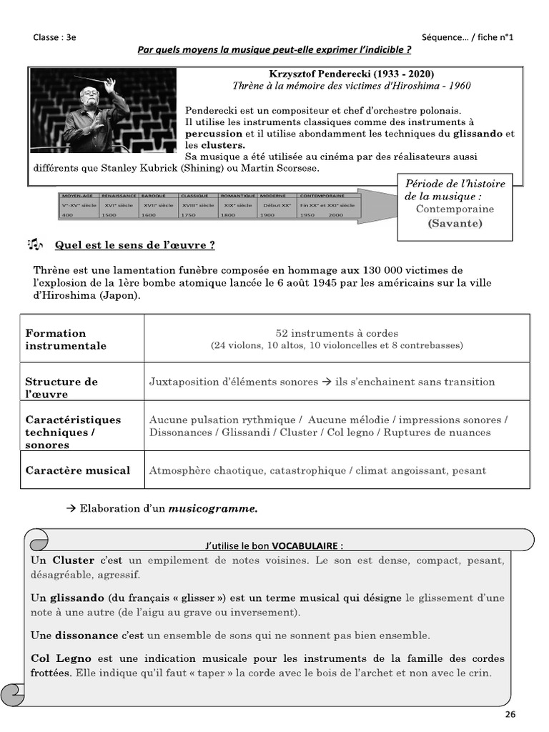 3e Séquence 3 Fiche 1 | PDF