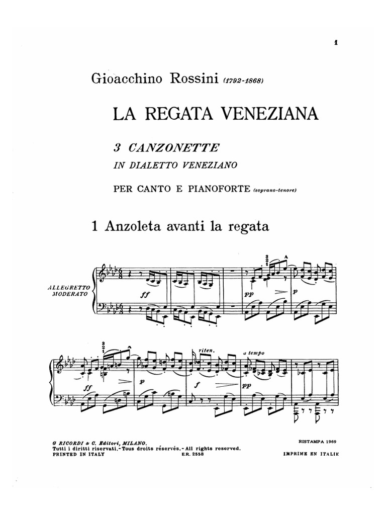 Rossini-La Regata Veneziana PDF | PDF