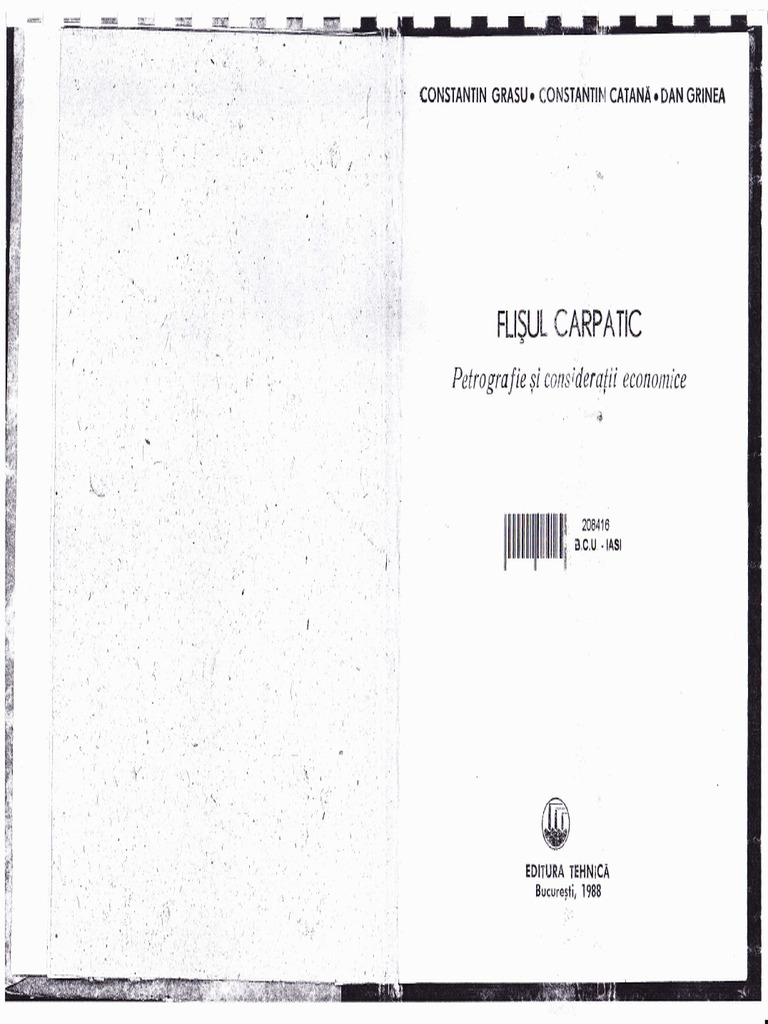 Grasu Et Al 1988 - Flisul - Carpatic | PDF