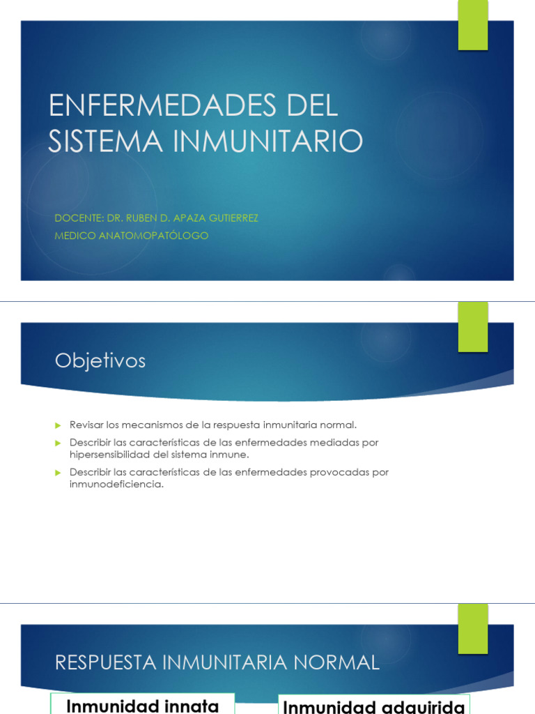 Enfermedades Del Sistema Inmunitario | PDF | Sistema inmune | Linfocitos