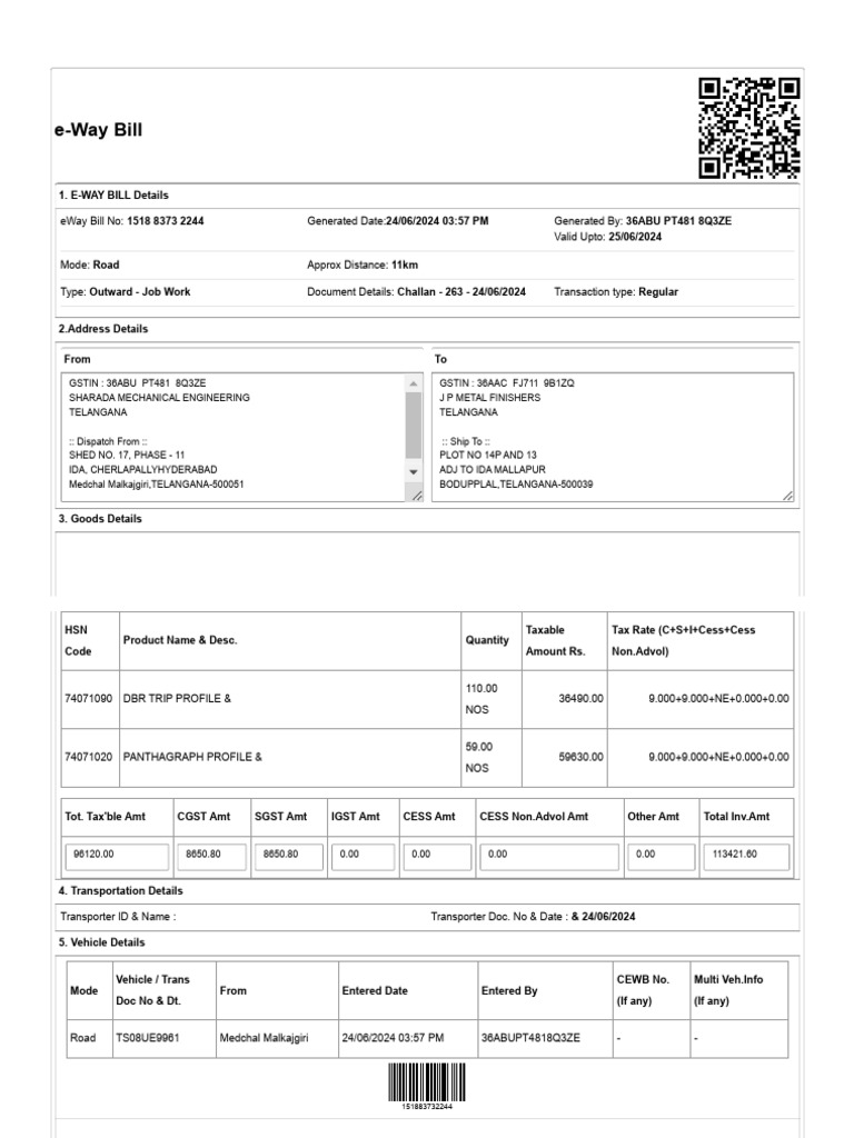 E-Way Bill System | Download Free PDF | Government | Economy Of India
