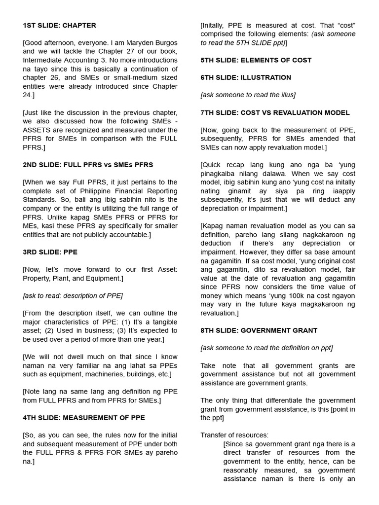 Ia3 C27 Report Script | PDF | Depreciation | Corporations