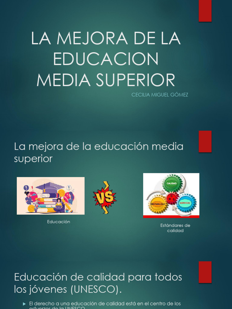 La Mejora de La Educacion Media Superior | PDF