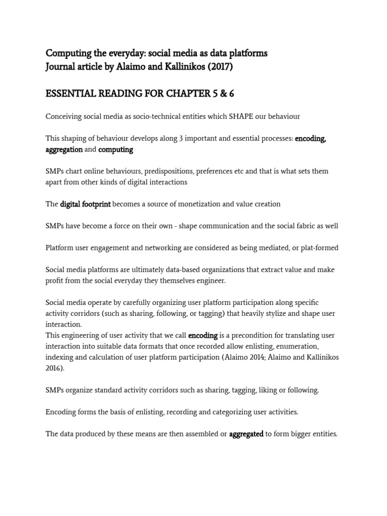 Msm Ch5and6 Handout Download Free Pdf Social Media Popular Culture