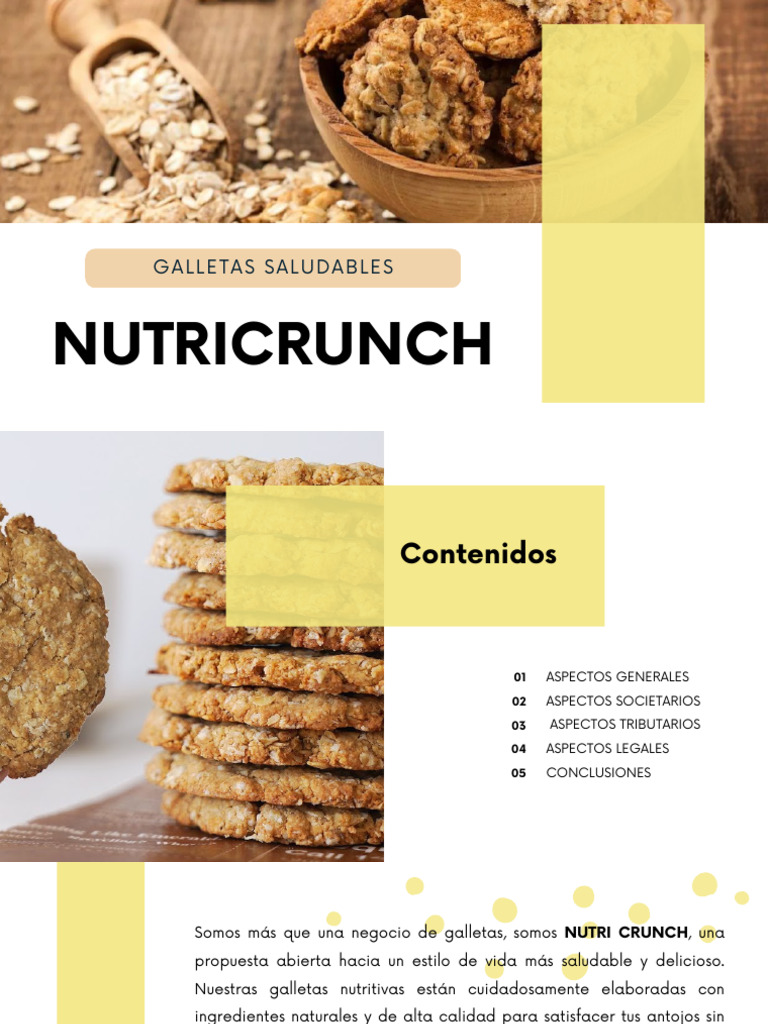 Nutri Crunch: Galletas Saludables | PDF | Contabilidad | Pensión