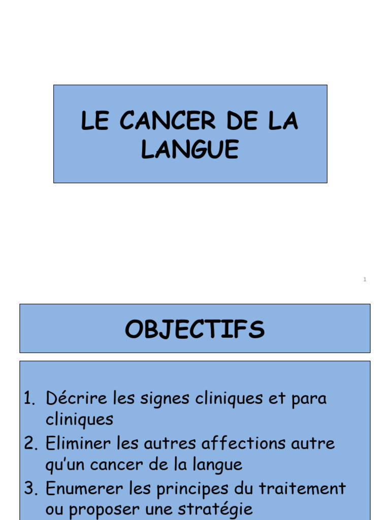 Cancer de La Langue | PDF | Radiothérapie | Cancer