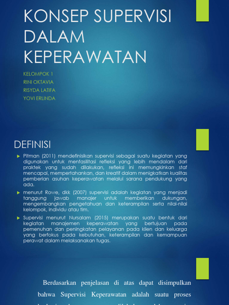 Konsep Supervisi Dalam Keperawatan | PDF