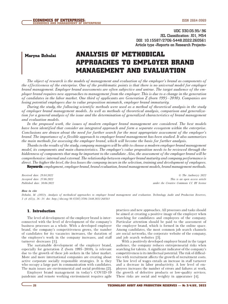 Employer Brand Management Analysis | PDF | Brand | Employment