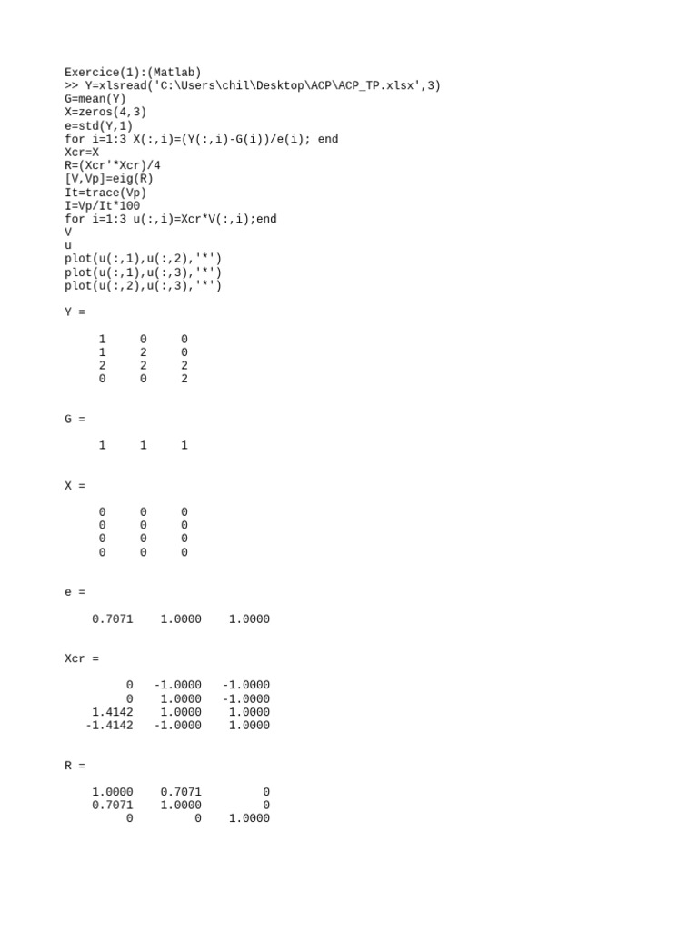Exercices et TP (ACP) | PDF