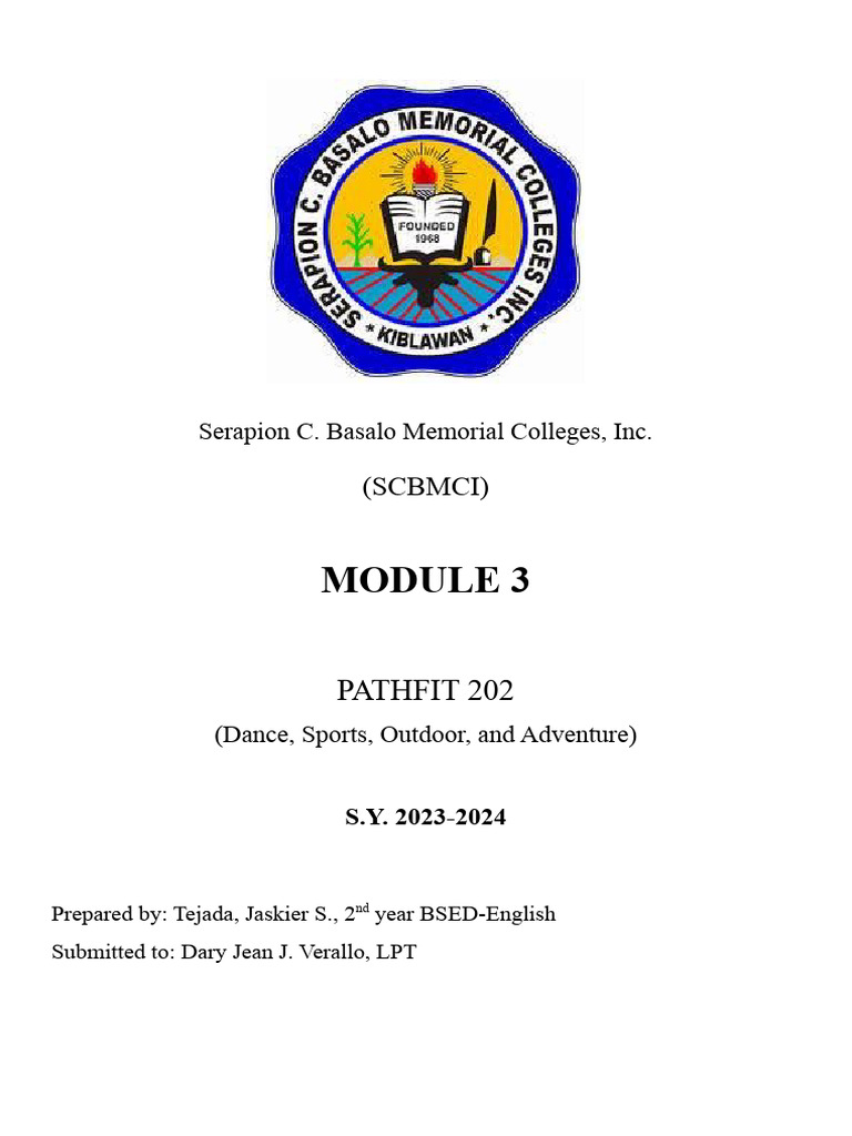 PATHFIT202-TEJADA-M3-ACTIVITY | PDF | Dances | Fashion