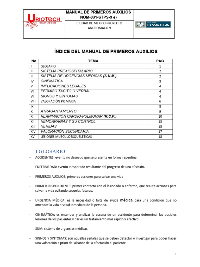 044 MANUAL DE PRIMEROS AUXILIOS ala1 | Descargar gratis PDF | Reanimación cardiopulmonar | Quemar