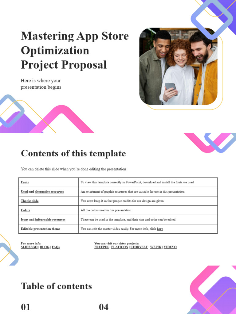 Mastering App Store Optimization Project Proposal by Slidesgo | PDF | Expense | Customer ...