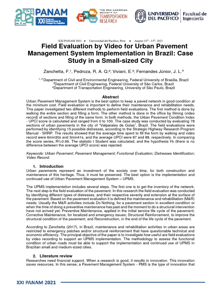 Artigo Completo Panam 2020 R00 | PDF | Road | Road Surface