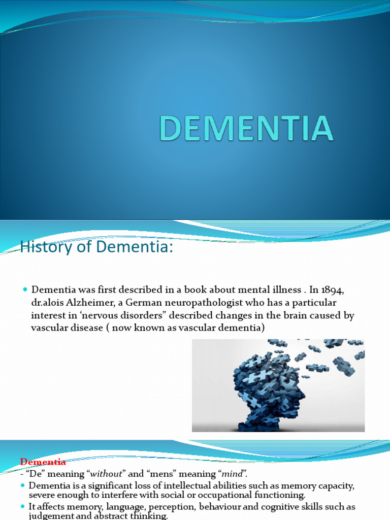 Dementia | PDF | Dementia | Alzheimer's Disease