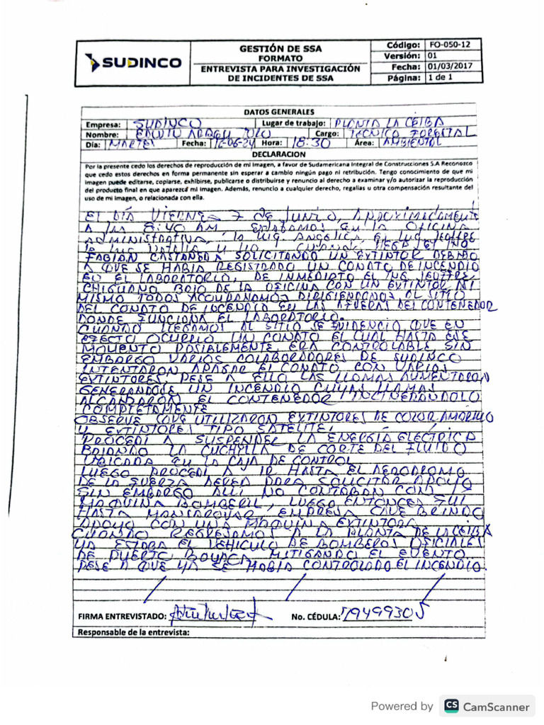 Declaracion Edwin Toro | PDF