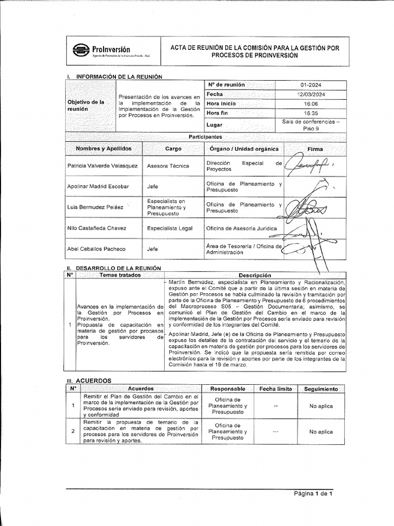 Acta N 01 2024 GxProcesos | PDF