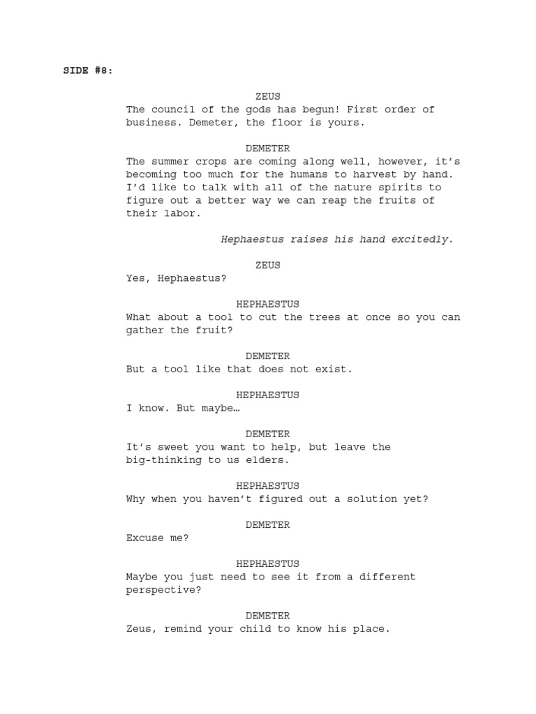 Side #8 - Zeus-Demeter-Hephaestus-Hera-Poseidon | PDF | Zeus | Hera