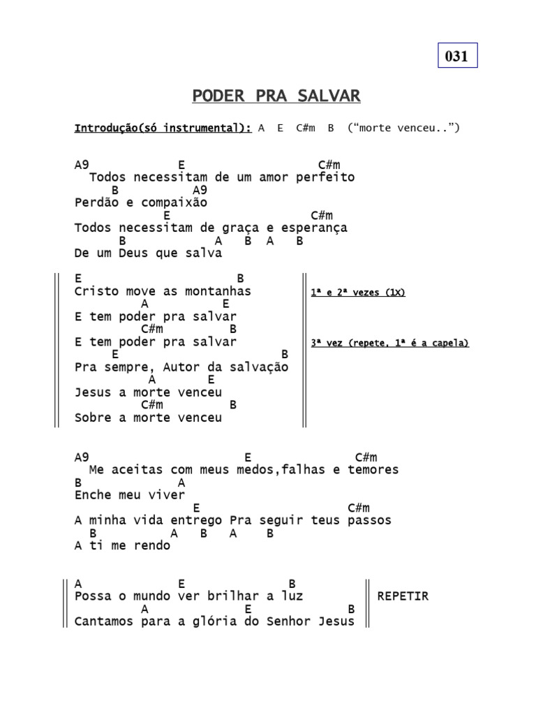 31 - Poder Pra Salvar | PDF