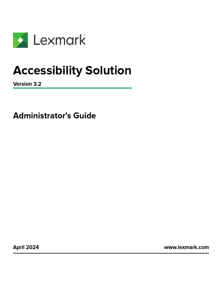 Lexmark AccessibilitySolution AdminGuide en | PDF | World Wide Web ...
