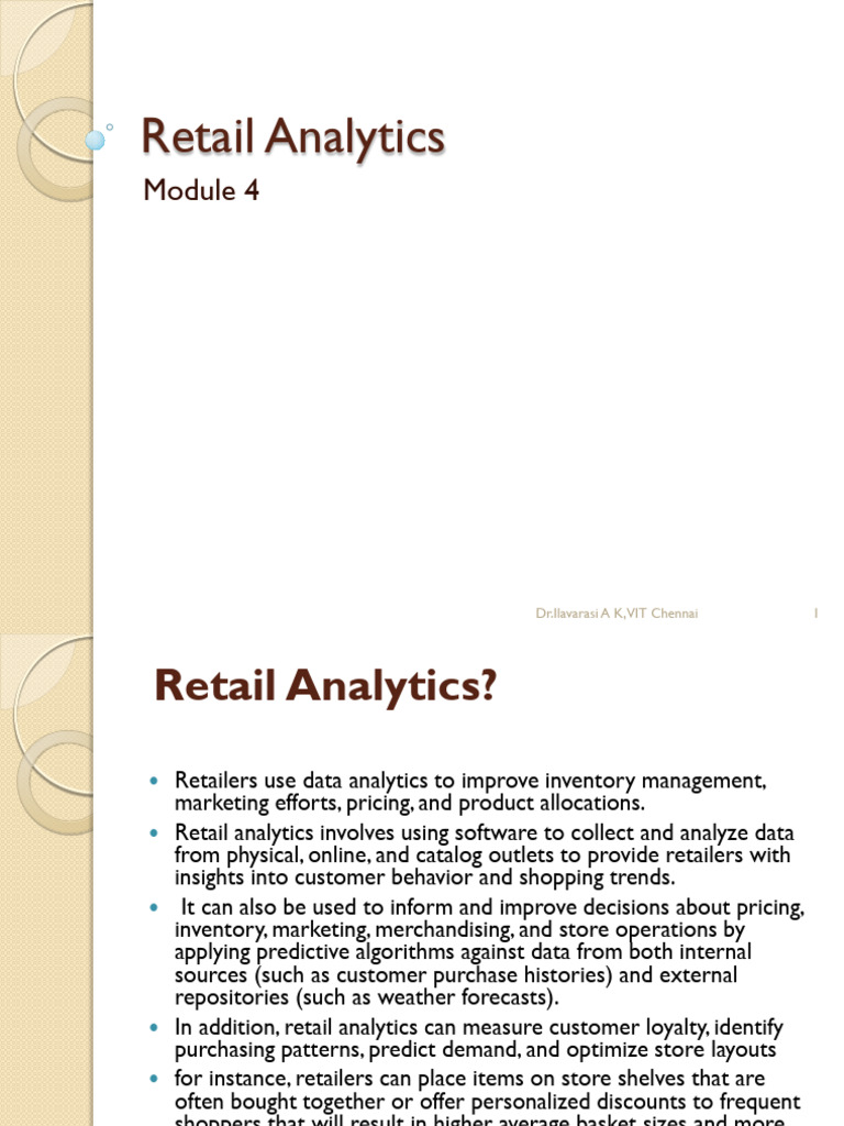 Module4 - Retail Analytics | PDF | Retail | Analytics