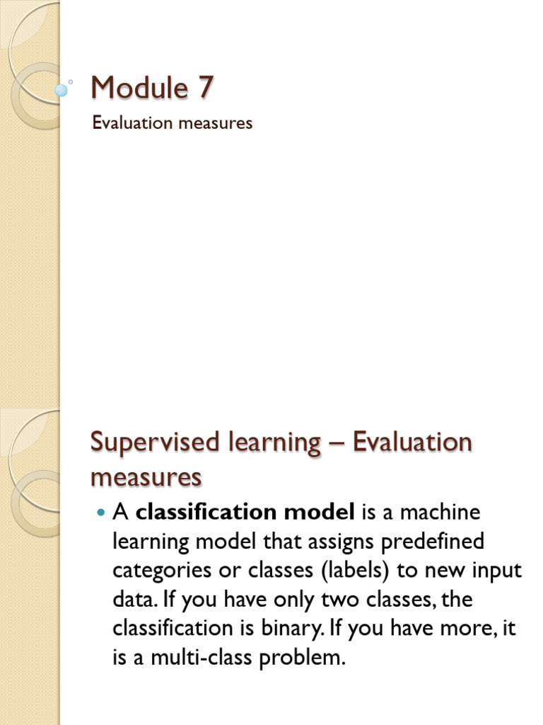 Module 7 Evaluation Measures Pdf Sensitivity And Specificity