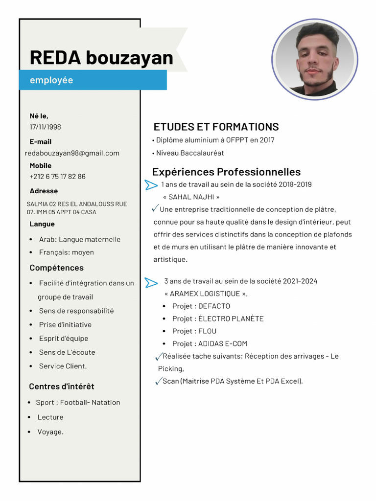 REDA Bouzayan - CV | PDF