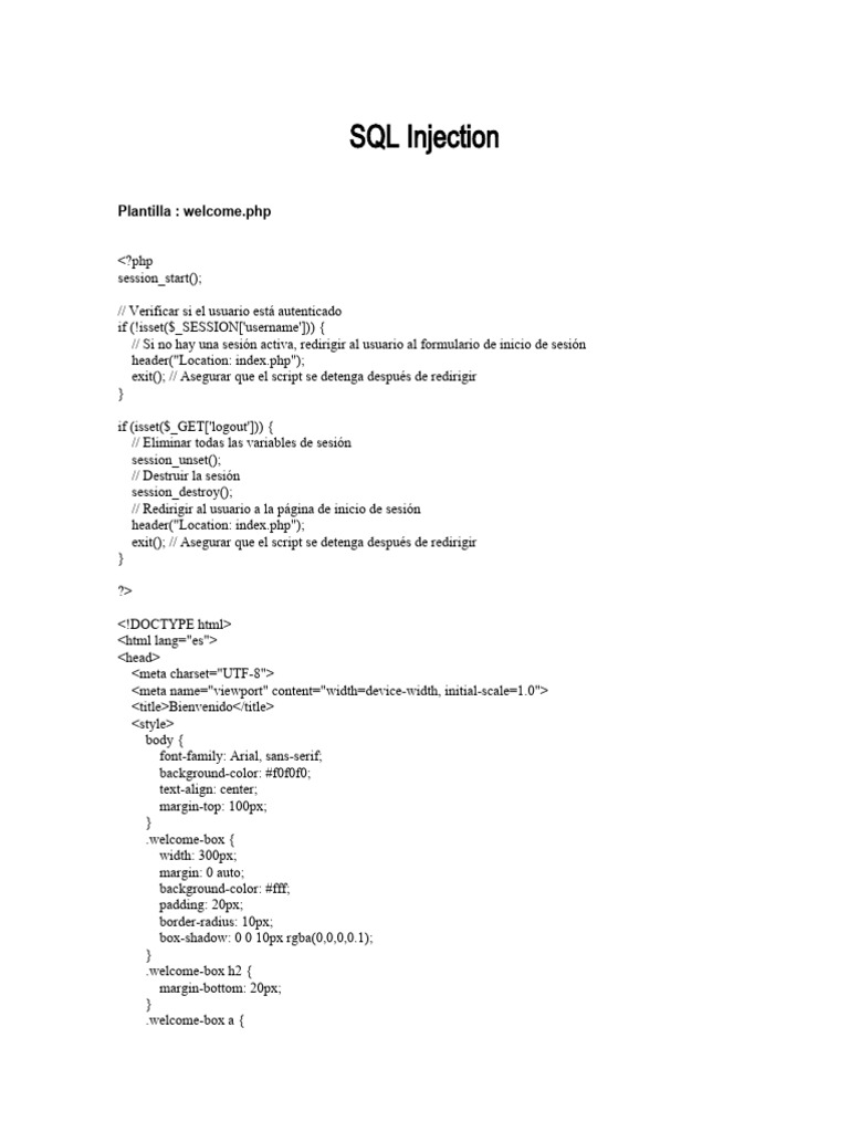 SQL Injection | PDF | SQL | Bases de datos