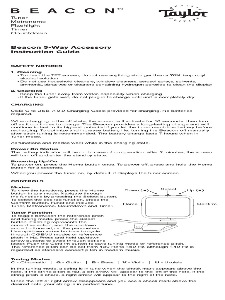 Beacon Instructions Web Final | PDF | Tempo | Pitch (Music)