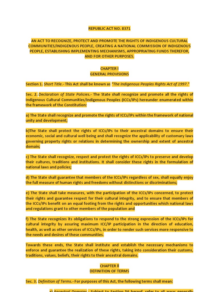Republic Act No. 8371 | PDF