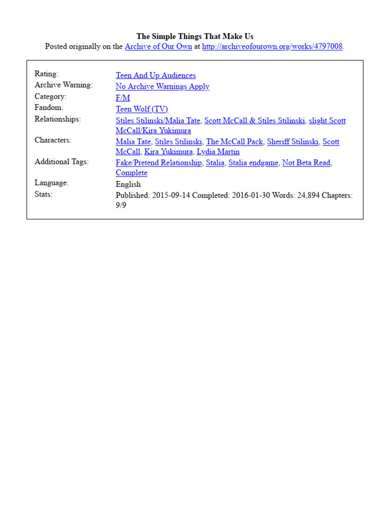 The Simple Things That | PDF