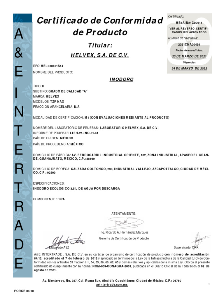 certificado-TZF NAO | PDF | México
