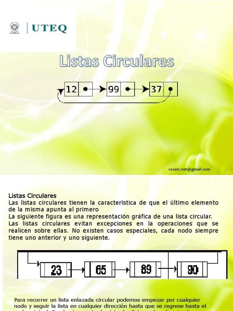 Listas Circulares | PDF | Datos | Ingeniería de software