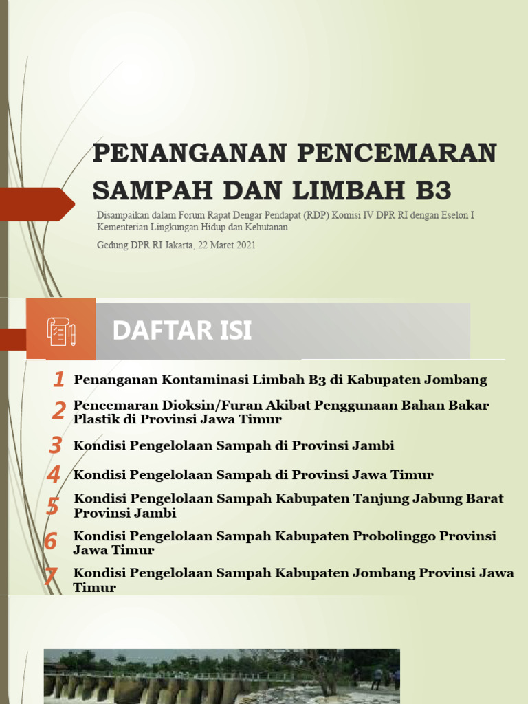 PENANGANAN PENCEMARAN SAMPAH DAN LIMBAH B3-Kompile PS | PDF | Sains & Matematika