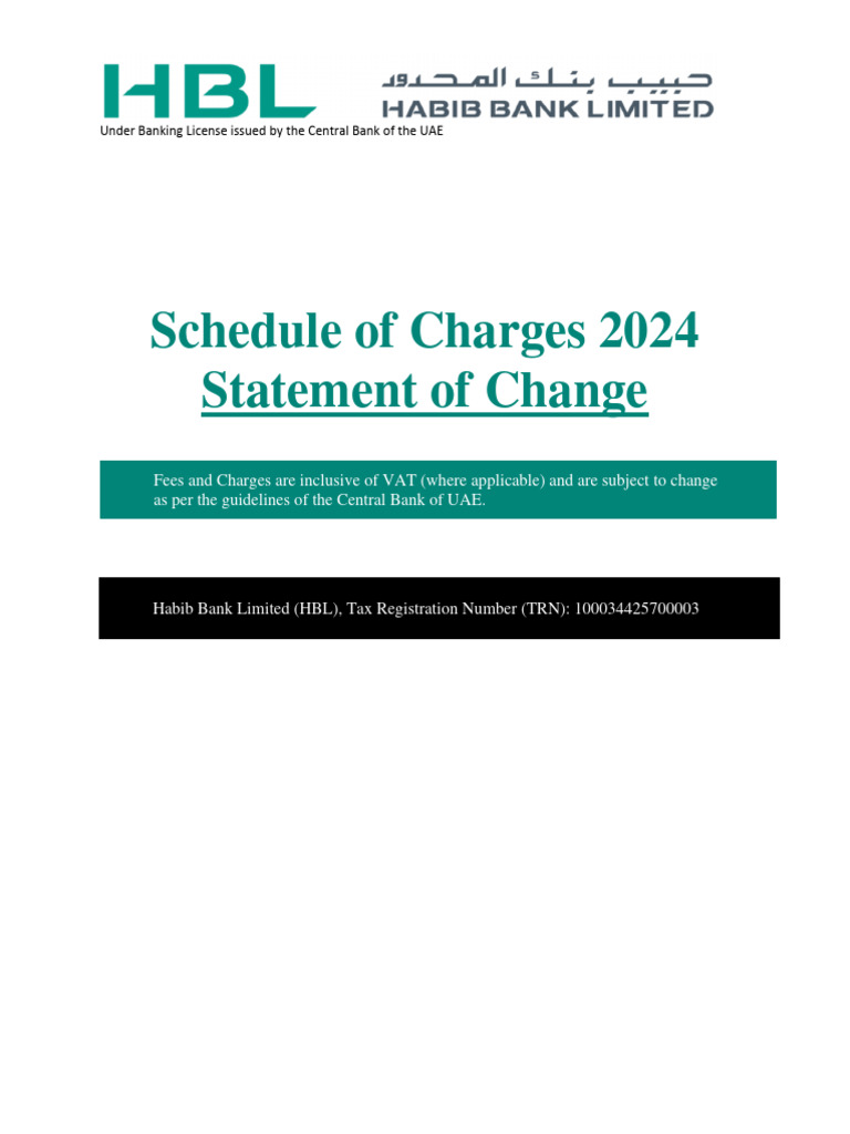 Statement of Changes - 2024 | PDF