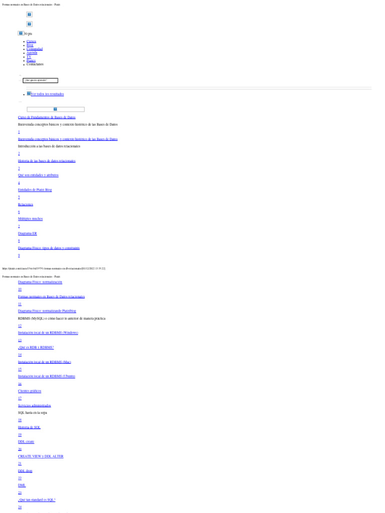 Formas normales en Bases de Datos relacionales - Platzi | Descargar gratis PDF | Bases de datos ...