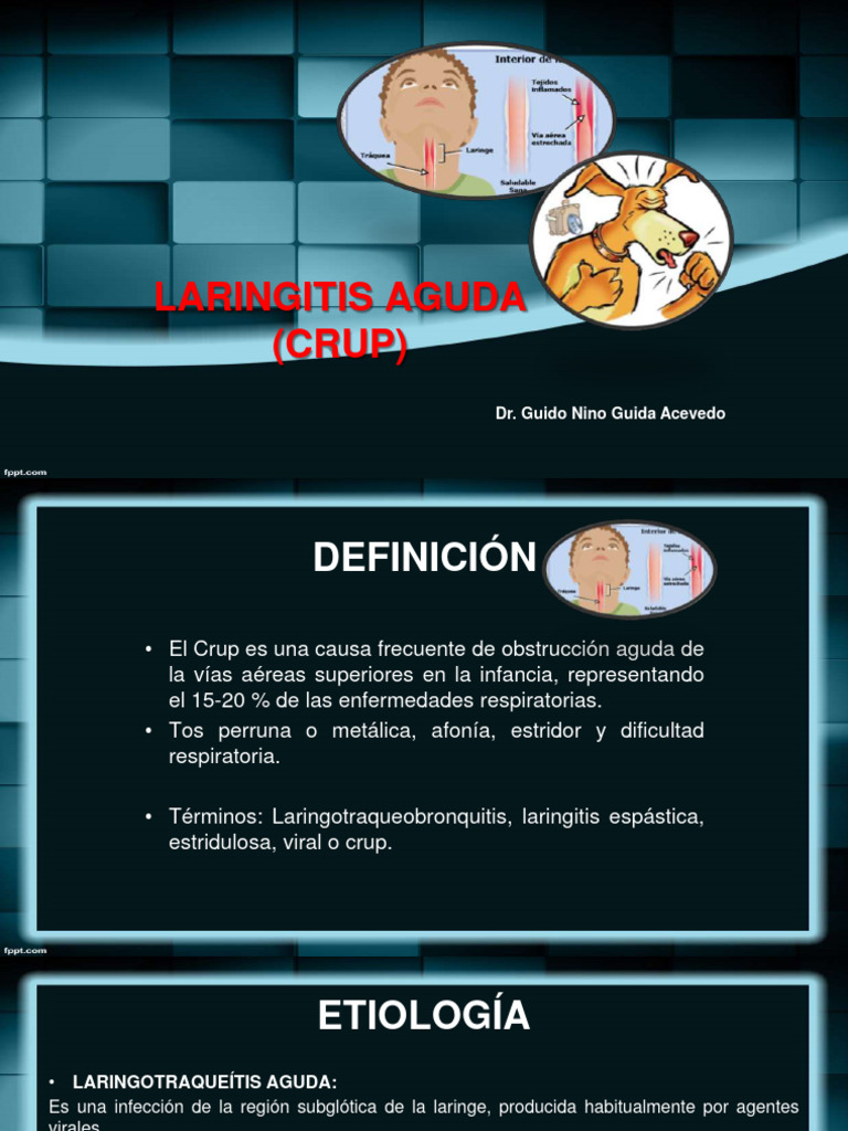 Laringitis Aguda y Crup: Causas y Manejo | PDF | Enfermedad pulmonar ...