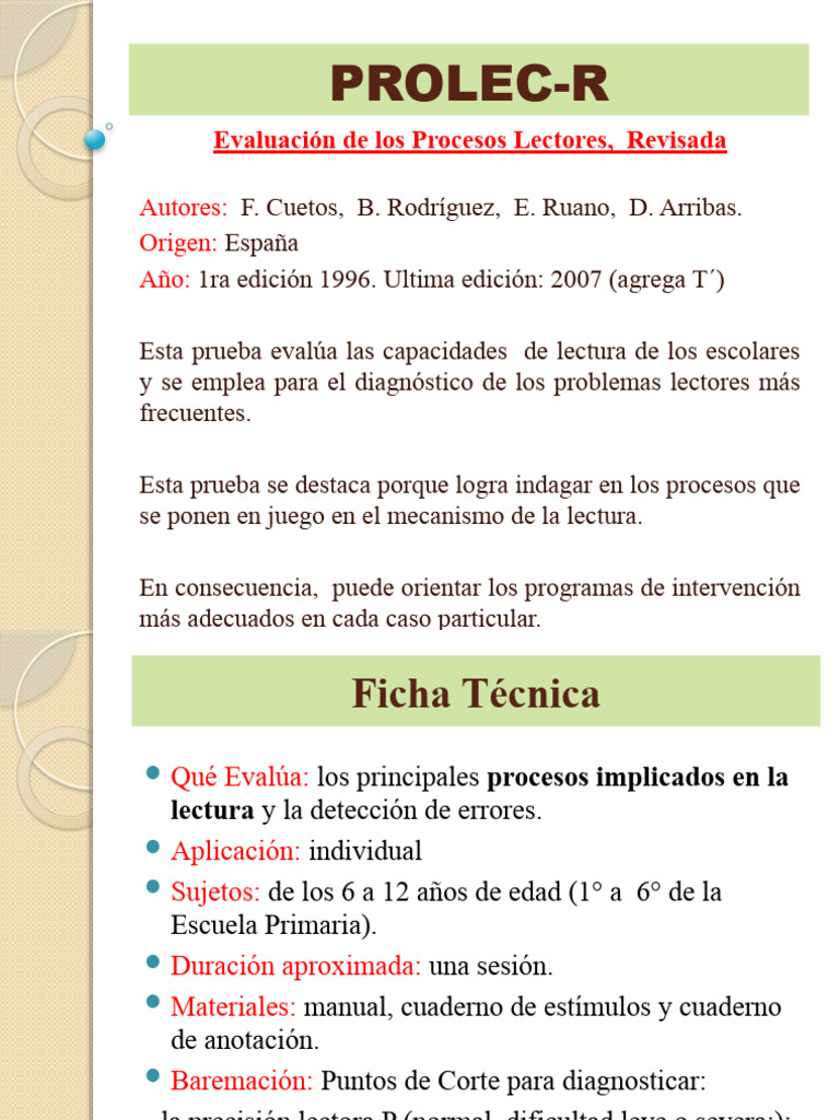 Pro Lec | PDF | Dislexia | Lingüística