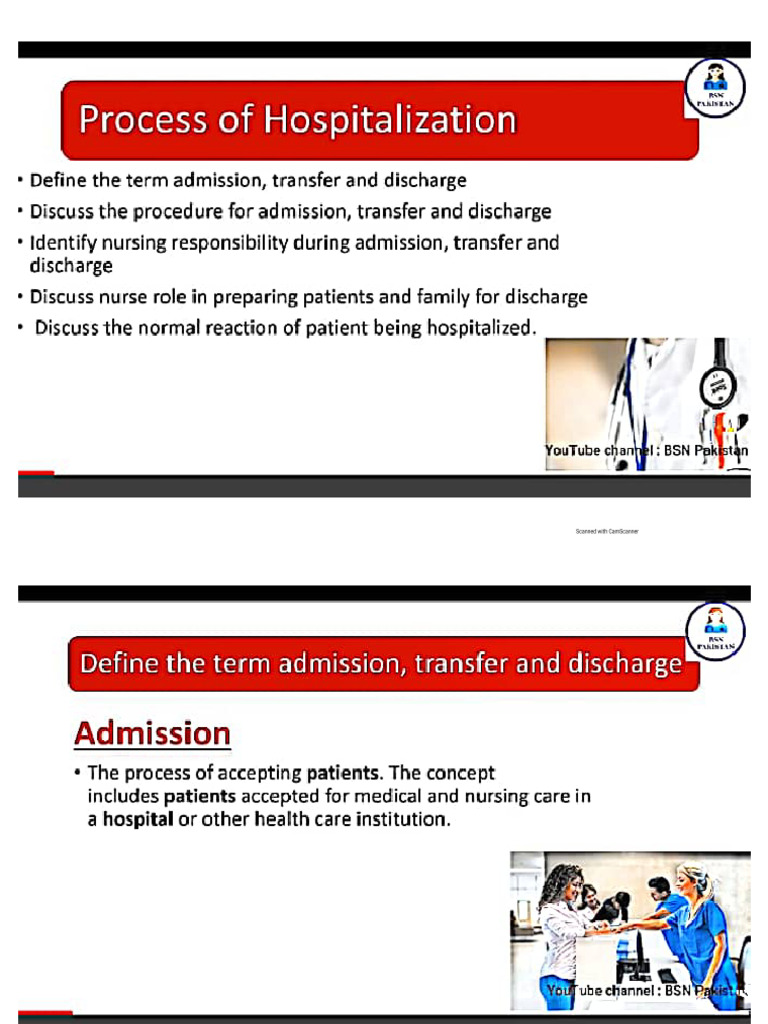 Process of Hospitalization | PDF