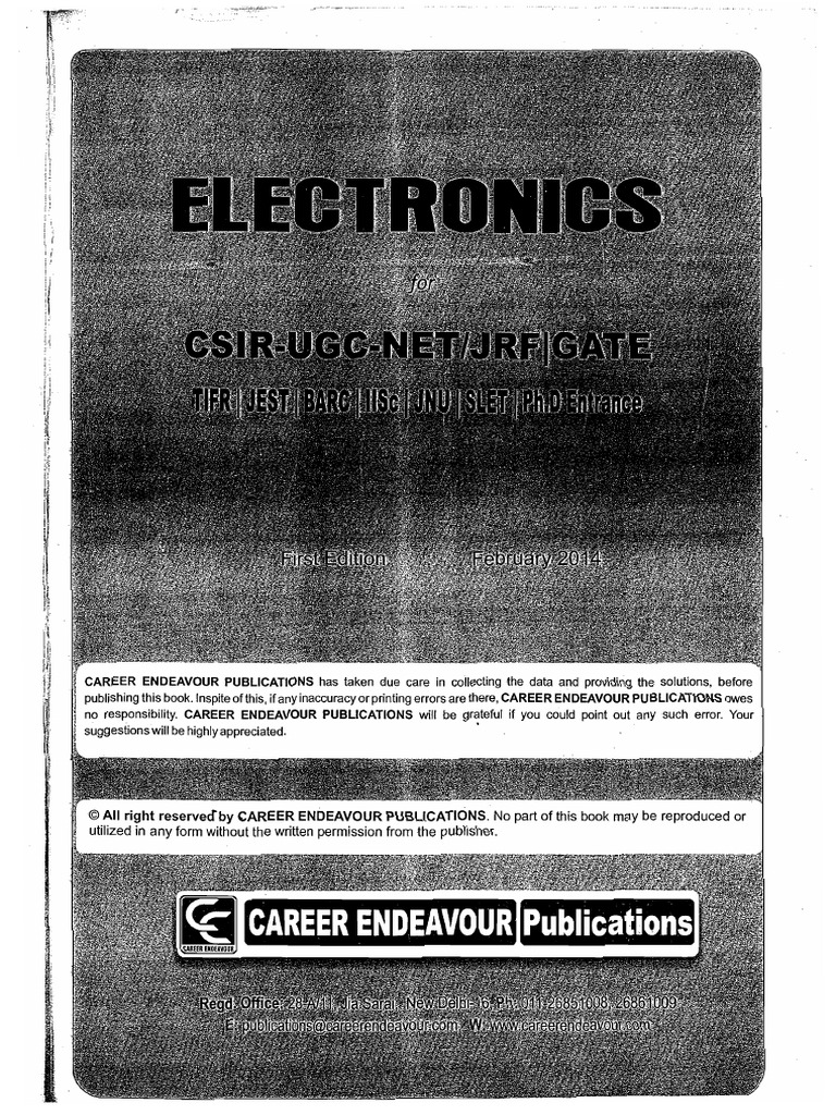 Electronic Notes (CSIR Net) | PDF