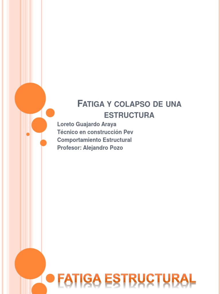 Fatiga y Colapso Estructural: Análisis | PDF | Fatiga (material) | Física