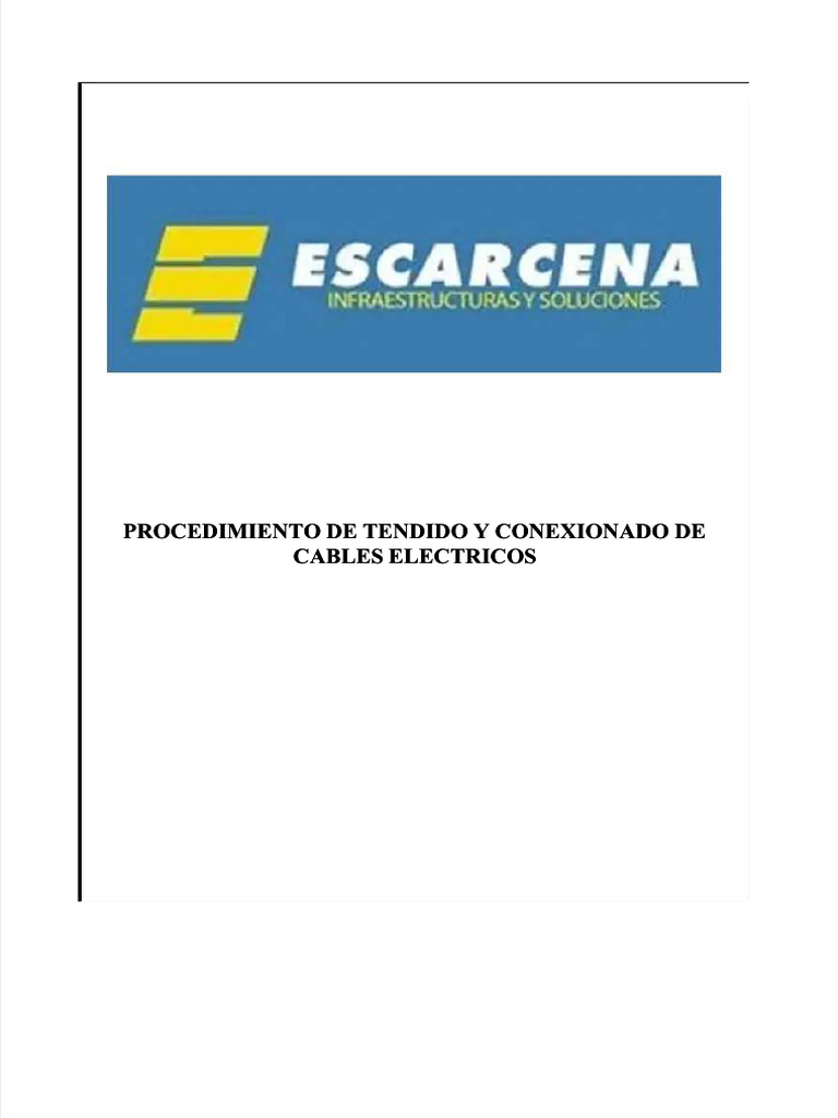 Procedimiento Cableado Electrico | PDF