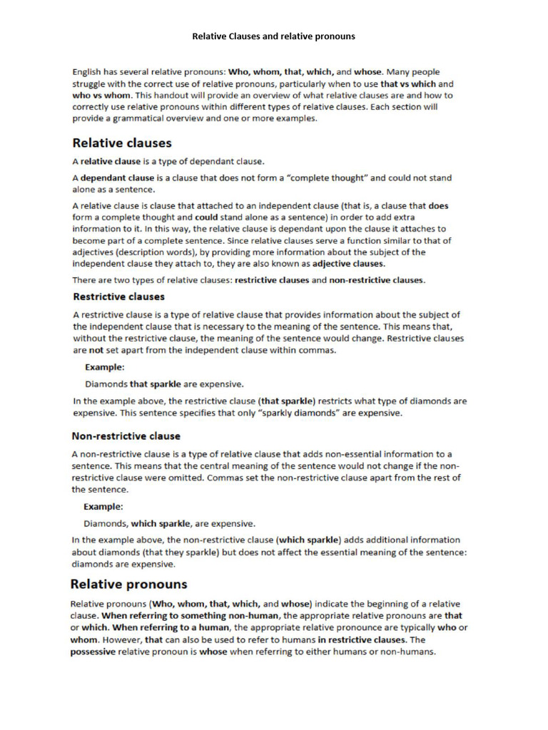 Relative-Clauses MasterAI | PDF